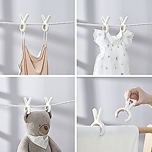 12 Pack Plastic Clothes Pins with Strong Anti-Rust Springs,Heavy Duty Beach Towel Clips,Laundry Clothespins to Keep Your Towel, Clothes, Blankets to Dry on Clothesline and Hanging Rack