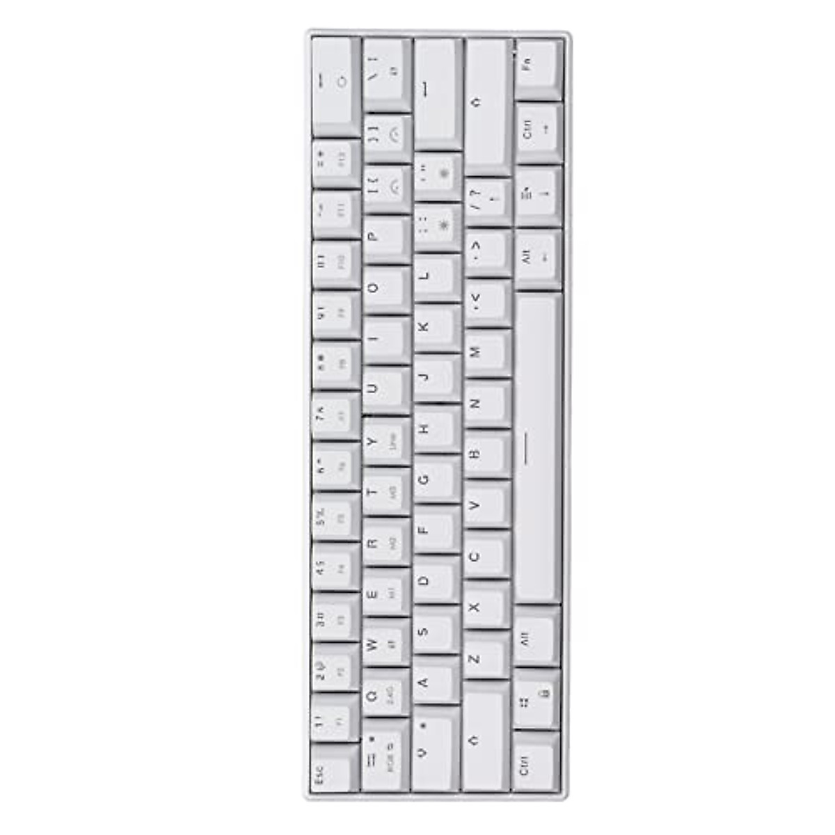 Zyyini Mechanical Keyboard, 61 Key Mechanical Gaming Keyboard with RGB Backlit Computer Keyboard, 3 Mode Connection, for Windows/for HarmonyOS/for Android/for iOS(Red Shaft)