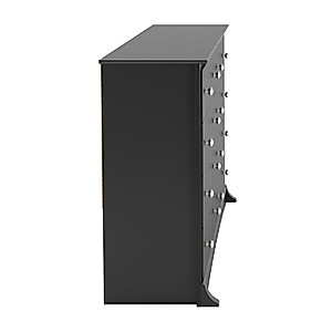 Prepac Sonoma 8 Drawer Double Dresser for Bedroom, Wide Chest of Drawers, Bedroom Furniture, Clothes Storage and Organizer, 17.25" D x 59" W x 37" H, Black, BDC-6338