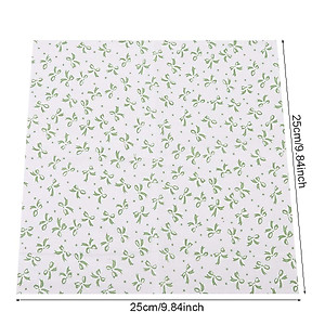 7pcs Different Pattern Patchwork Fabric Cotton Green Batiks Sewing Scrapbooking Quilting Artcraft for Sewing Craft Cloth DIY Wallet Cushion Cover(25cmx25cm)
