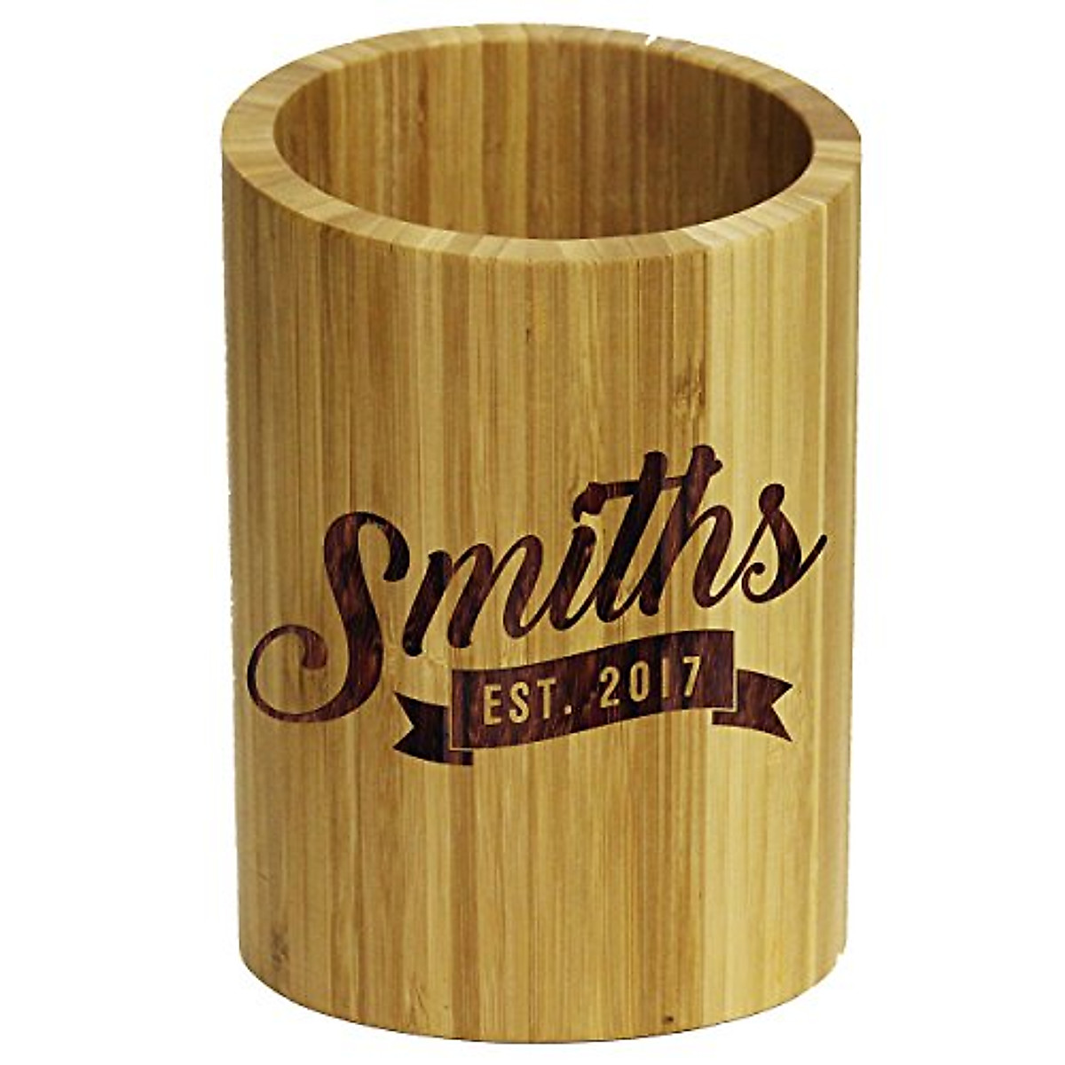 Personalized Kitchen Utensil Tool Holder Caddy Organizer Storage - Custom Monogrammed - Round