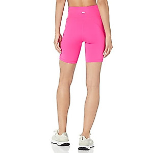 Amazon Essentials Women's Active Sculpt High Rise 7 Bike Shorts with Pockets, Neon Pink, X-Small