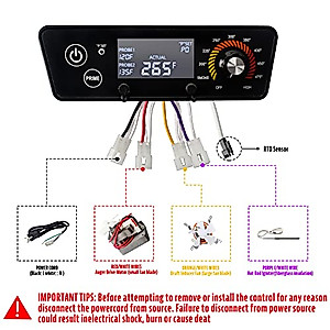 Digital Controller Board Repalacement Parts,Compatible with Pit Boss Wood Pellet Gill Classic Austin XL/Tailgater/Whiskey Still,with Meat Probe and Temperature Sensor.