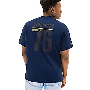 Spalding Men's Varsity Crew Neck T-Shirt Peacoat