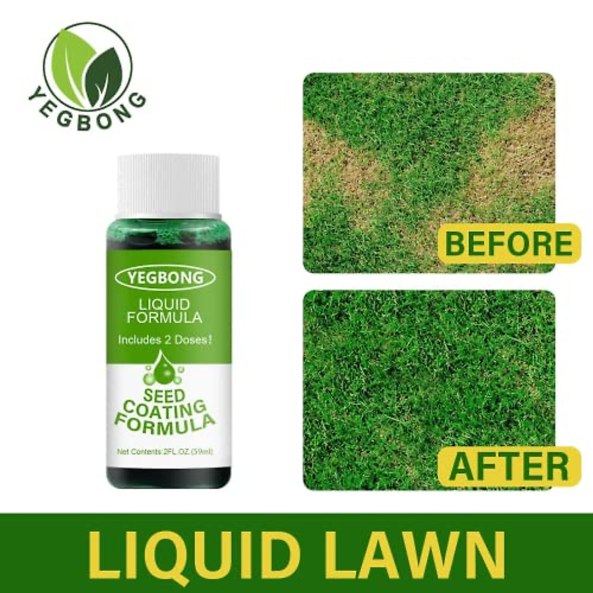 5PC Liquid Green Grass Lawn Spray - Liquid Seeding Grass Lawn Green Spray, Green Grass Lawn Repair Spray, Liquid Grass Seed, Green Dye for Lawn (5PC)