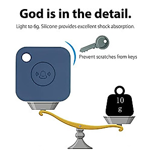 Silicone Case for Tile Mate 2020 & 2018 with Keychains, 2 Pack Anti-Scratch Protective Cover with Carabiner (Navy/Fluorescent Green)