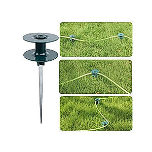 MCDSAJ 3 Pcs Garden Hose Guide Stake,Lawn Hose Support Long Metal Spike,Rust Sturdy Metal Stake for Garden Lawn Yard Antique Metal Hose Guard Stakes (210429XA01-3-10001-1454363451)