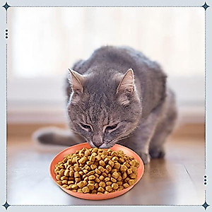 12 Pieces Whisker Fatigue Relief Cat Bowl 6 Inch Shallow Cat Food Dish Cat Wet Feeding Bowls Wide and Small Pet Plate for Kittens and Short Legged Cat, Wheat Straw (Round)