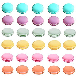 HAN SHENG 30 Pcs Cute Macaron Mini Storage Case Jewelry Box Case Container Earring Travel Organizer (Multicolor)