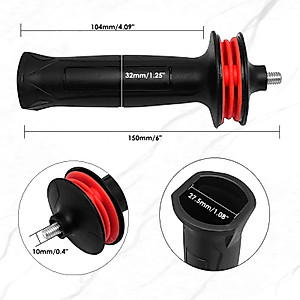 generic 10mm Dia Thread 125 Model Angle Grinder Side Handle Replacement Sander Handle Tool Black(1pcs)
