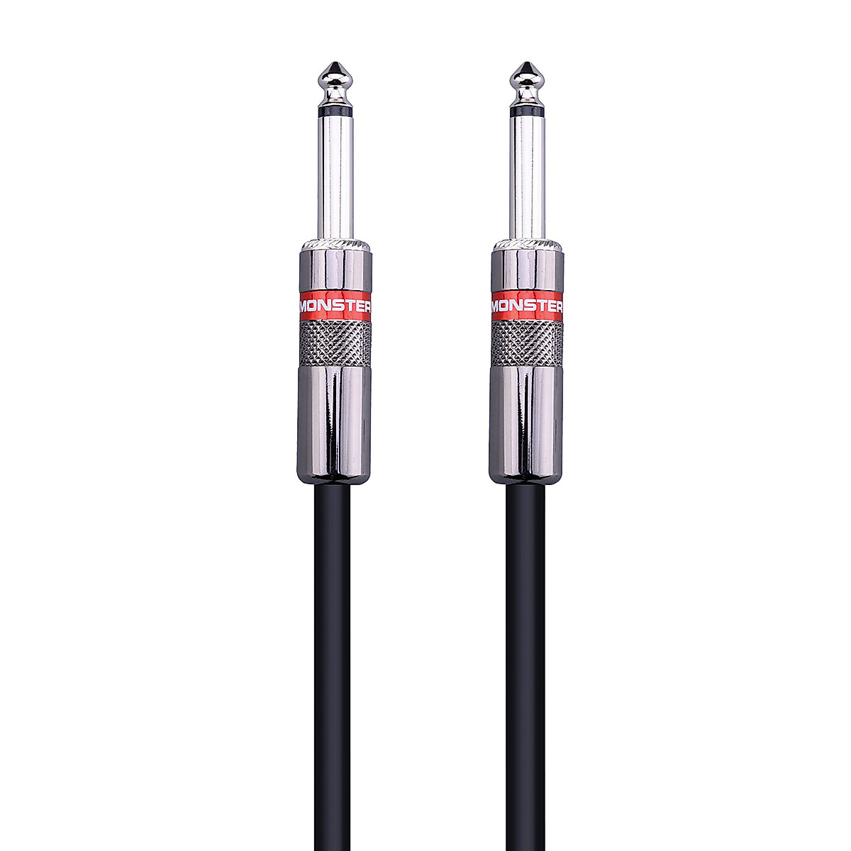 Monster Prolink Classic Speaker Cable - 12FT Straight to Straight Instrument Cable - Straight 1/4-Inch Plugs - Guitar Cord w/Superior Signal Transfer, Noise Reduction, Duraflex Outer Jacket