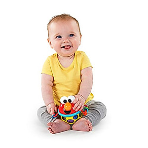 Bright Starts Sesame Street Jingle & Shake Elmo BPA-free Easy Grasp Baby Rattle, Ages 3-12 Months