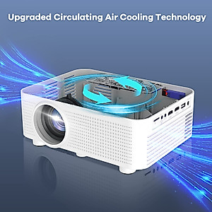 Mini Projector with WiFi and Bluetooth 5G Full HD Movie Projector for iPhone 1080P Supported 8500L Compatible with TV Stick Roku HDMI USB TF VGA AV for Home Theater & Video Games