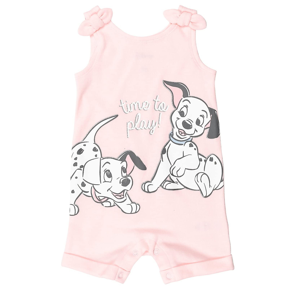 Disney Classics Patch Infant Baby Girls Romper and Headband Patch Pink 12 Months