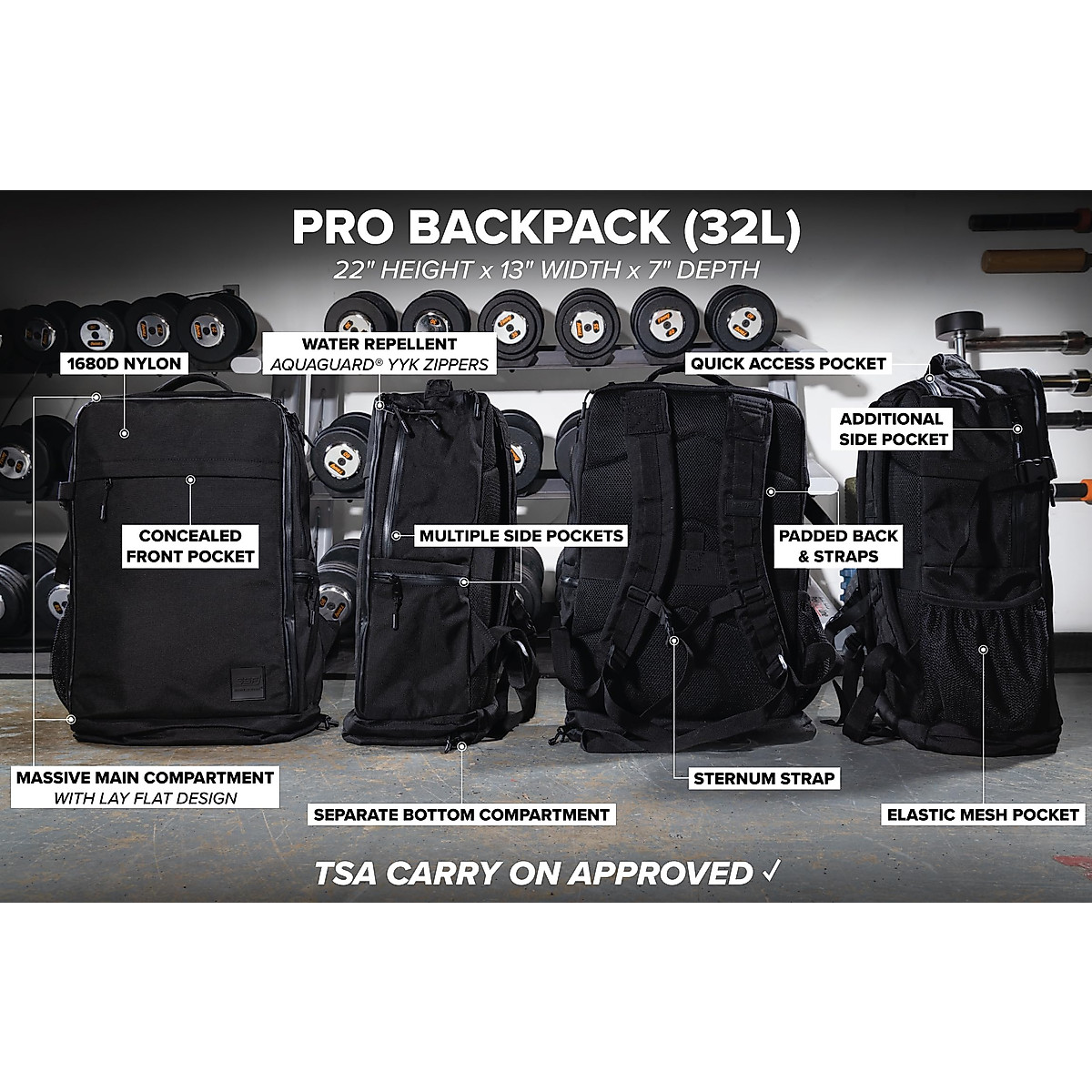 Serious Steel Fitness Gym Bag | 1000D Nylon Duffel Bag | Heavy Duty (Black - Big Bud)