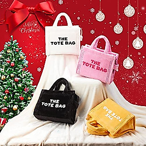 Fancy Forest The Tote Bag for Women with Zipper,Fluffy Faux Fur Handbag/tote bags