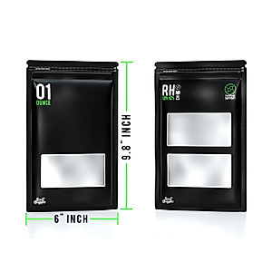 Sweet Decades 1 Ounce Bags - 50 Pack Lock & Seal Storage & Curing Bags Heat Sealable 6" x 9.8" x 3.15" Inch (1oz, 28g)