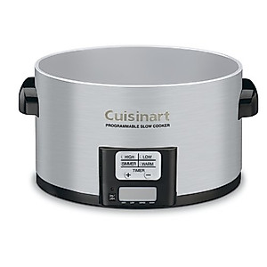 Cuisinart PSC-350 3-1/2-Quart Programmable Slow Cooker, Silver, 9-1/2 in H x 9.1 in W x 12.67 in L