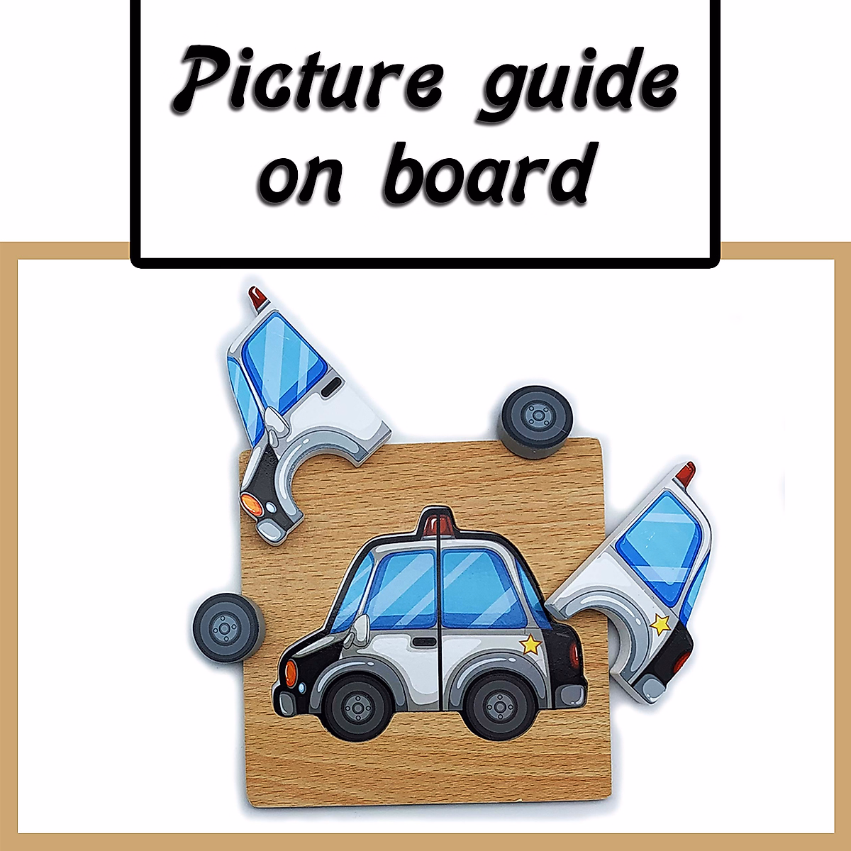 Wooden Educational Jigsaw Puzzles - Toddler Preschool Game – Kids Learning Toy - Learn Color & Shapes - Driddle…