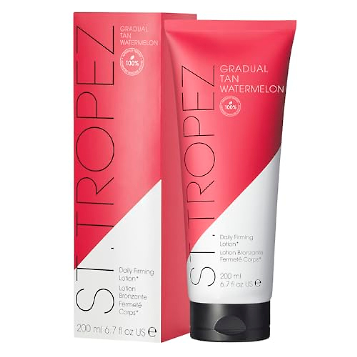 St.Tropez Gradual Tan Watermelon, Daily Firming Lotion, Hydrating Self Tan Moisturizer, 5 Skincare Benefits, Vegan, Natural & Cruelty Free, 6.7 Fl Oz