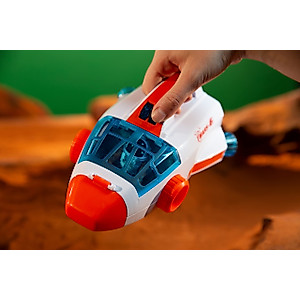 ASTRO VENTURE Space Shuttle Toy, Mars Mission Spaceship for Kids with Lights and Sound, Astronaut Figure, Capsula and Accessories, Fun Space Gift Toys for Any Mission & Adventure