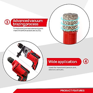 Diamond Tile Drill Bit Set,DT-DIATOOL Porcelain Hole Saw with Hex Shank Double Ended 6-8mm 2pcs for Drilling Ceramic Marble Artificial Stone Granite