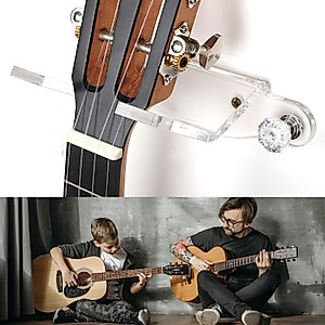 WANLIAN Guitar wall mount acrylic,acrylic wall mount guitar hanger,for Ukulele Guitar Wall Display and Storage (transparent)