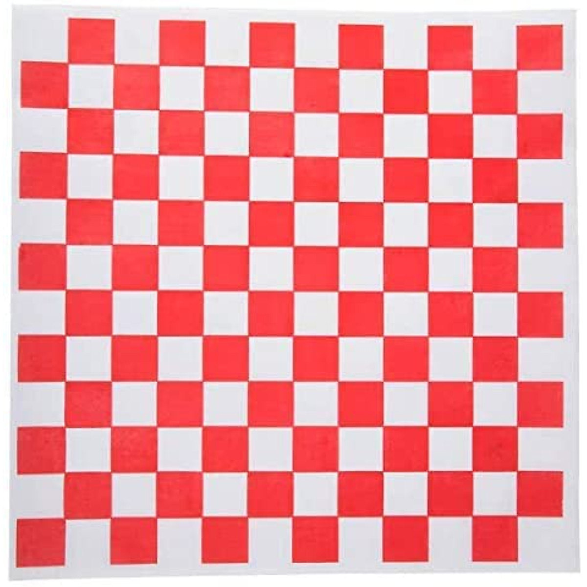 100 Pc Red Checkered Food Basket Liners -USA MADE- Grease Proof Deli Paper Sheets 12x12 Inches- Wax Paper Sheets for Food Wrapping- Bread and Sandwich Paper Wraps for Picnics,