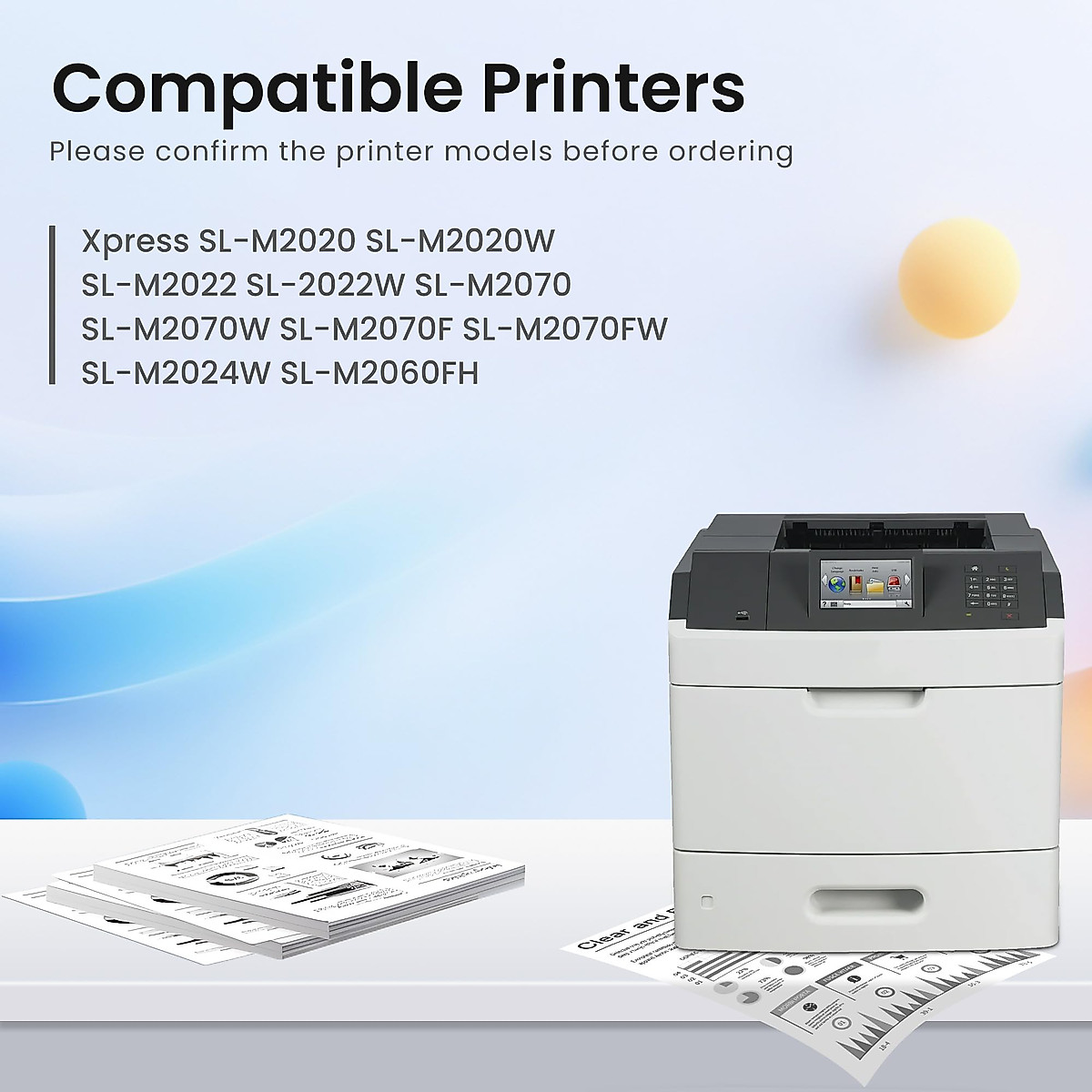 GREENBOX Compatible MLT-D111S Toner Cartridge Replacement for Samsung MLT-D111S D111S MLTD111S MLT111S for Samsung Xpress M2020 M2020W M2022 M2022W M2070 M2070W M2070F M2070FW M2024W M2060FH (2 Black)