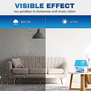 Vacplus Ultra-Fast Dehumidifiers, Drop Starter Kit - 3 reusable boxes with 6 Pack Weighted Humidity Absorber Refill Tabs, Individually-Wrapped Dehumidifier for Closet, Moisture Absorber & Odor Elimi