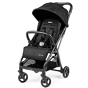 Peg Perego Selfie – Self-Folding, Light Weight, Compact Stroller – Compatible with All Primo Viaggio 4-35 Infant Car Seats - Made in Italy - Onyx (Black)
