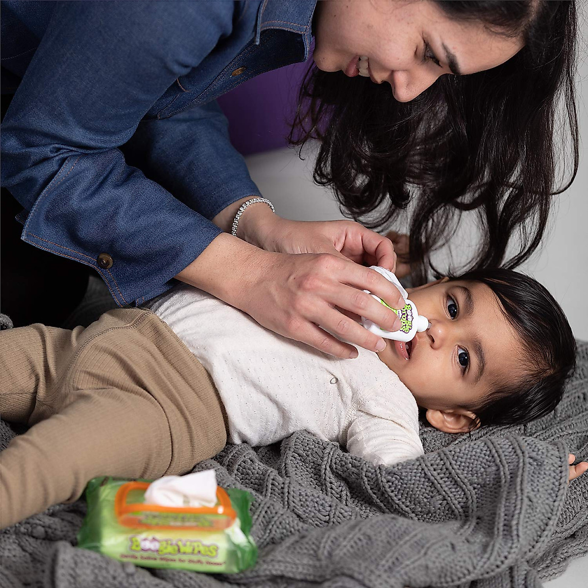 Boogie Stuffy Nose Relief Kit Wipes, FSA/HSA Eligible, Baby Wipes Unscented Wipes 45 Count (Pack of 1), Baby Nasal Saline Drops Drops 2 Bottles Total (Pack of 1)…