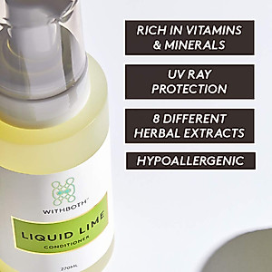 WITHBOTH LIQUID LIME HAIR CONDITIONER for Damaged Hair with Vitamins and Minerals, 9.1 fl oz / 270ml