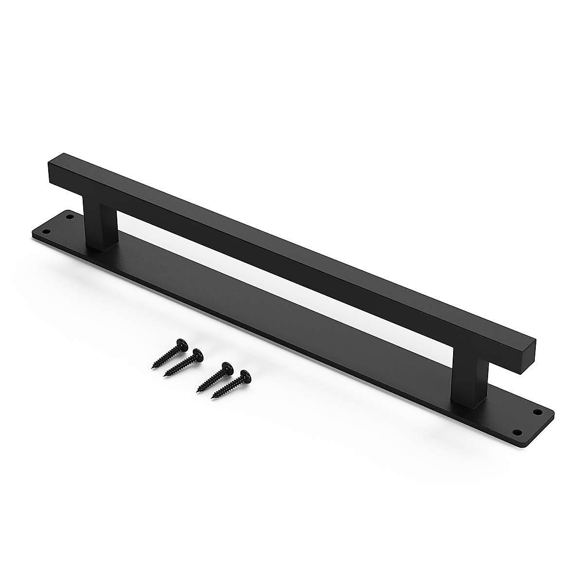 SMARTSTANDARD 12” Rustic Barn Door Handle for Sliding Door, Heavy Duty Barn Door Pull, Antique Long Base Gate Handle