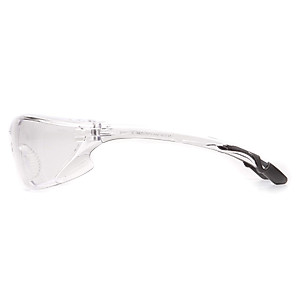 Pyramex Achieva Safety Glasses, Gray Temples/Clear Lens
