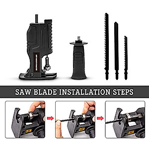 Reciprocating Saw, Electric Reciprocating Saw Handheld Reciprocating Saw Electric Hand Saw Electric Drill Accessories For Woodworking, Household, Garden