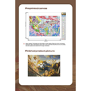 owl Cross Stitch Kits for Beginners Adults Pre-Printed Pattern 11CT DIY Embroidery Easy Needlepoint Kits Personalized Gifts for Home Decor 16x20inch