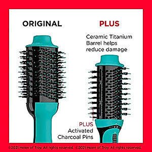 REVLON Salon One-Step Original 1.0 Hair Dryer and Volumizer Hot Air Brush, Teal - Diffuser, Ionic Technology, Adjustable Heat Settings, Cool Tip, Dryer Attachment