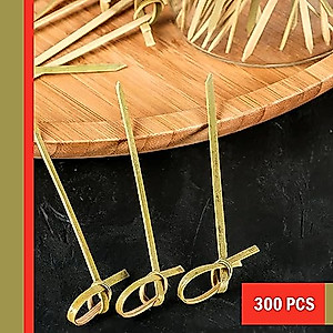 Perfectware - BambooKnot4-300ct Bamboo Knot 4-300ct 4" Bamboo Knot Picks (Pack of 300)
