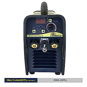 CANAWELD TIG Pulse 200 Amp DC Inverter Stick Welder HF, Digital Panel, Selectable Between 120 & 240 Volt, Premium Torch, Metal Thickness 0.002 to 1/4 Inch (No foot Pedal)
