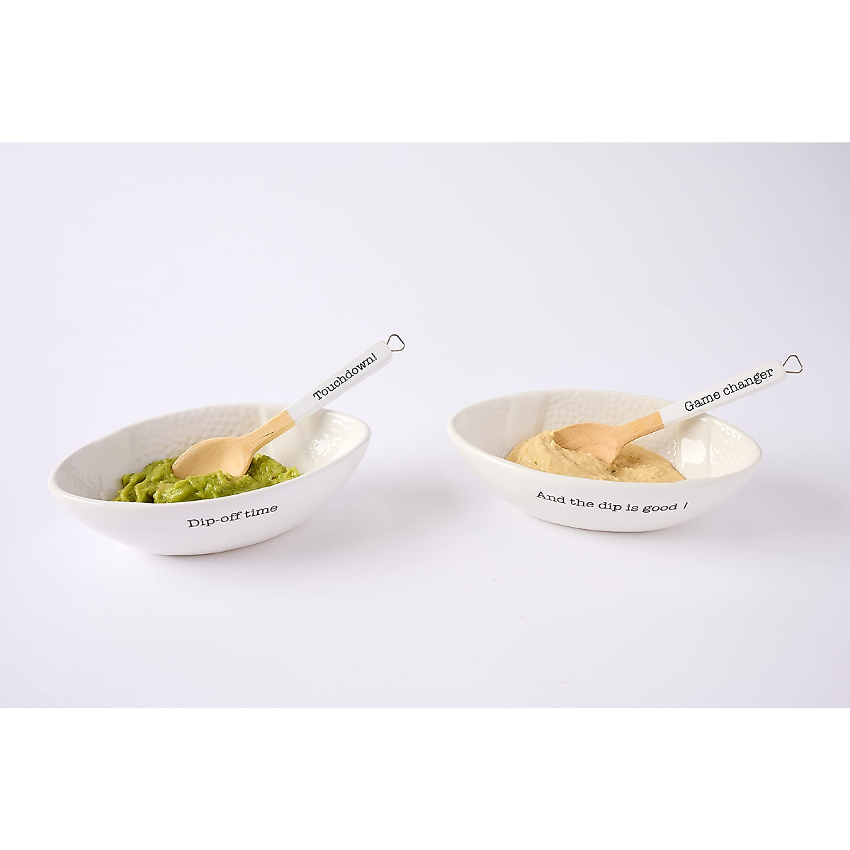 Mud Pie Football Dip Bowl and Spoon Sets (Dip is Good Bowl Set)