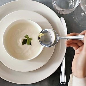 faderic 30 Piece Stainless Steel Cutlery Set, Silverware Flatware Set For Home Kitchen Restaurant for 6,Silver, Dishwasher Safe