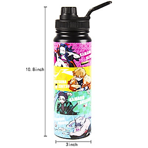 VORSAK waterbottle 28oz Stainless Steel Insulated Sport Bottle BPA Free, 3D Printing anime Tanjiro Nezuko