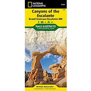 Canyons of the Escalante Map [Grand Staircase-Escalante National Monument] (National Geographic Trails Illustrated Map, 710)