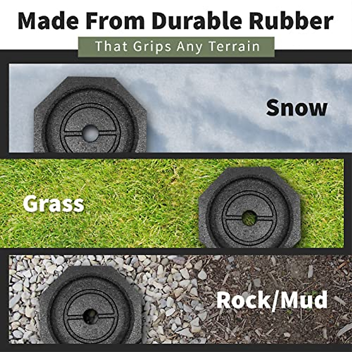 SnapPad EQ Permanently Attached RV Leveling Jack Pad for Equalizer Landing Feet (Octagon 4-Pack)