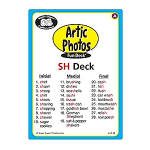 Super Duper Publications | Articulation Photos SH Sound Fun Deck Flash Cards | Educational Learning Resource for Children