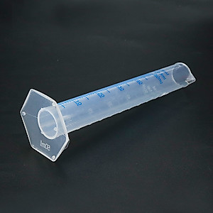 Antrader Measuring Cylinder, 3-Pack Transparent Graduated Test Tube Plastic Lab Cylinder Flask with 2-Sided Marking, 50ml