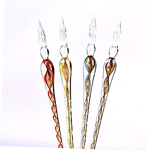 MAGICLULU Business Suit Fountain Pen Ink Crystal Set Business Gifts Glass Calligraphy Pen Set Glass Signature Pen Pens Ballpoint Pen Retro Pen Crystal Glass Pen Case Old Fashioned