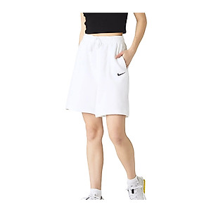 Nike Women's Sweat Shorts (as1, Alpha, s, Regular, Regular, Small) White