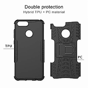 COTDINFORCA Case for Huawei Honor 7X Tyre Pattern Design Heavy Duty Tough Protection Case with Kickstand Shock Absorbing Detachable 2 in 1 Case Cover for Huawei Mate SE/Huawei Honor 7X. Hyun Green